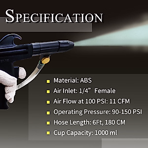 Rust Remover Gun - Power Sand Blaster for Air Compressor - Versatile Cleaning Kit for Home and Workshop