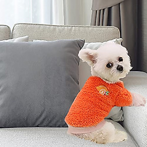 GLSTOY Decorative Outfits Autumn Warm Pattern Winter Stretchy Shirts Sweater Clothes Dogs Cold and Outdoor Clothes: Pet Cloth M Legged Thickening Two Fruit Clothing, Comfortable
