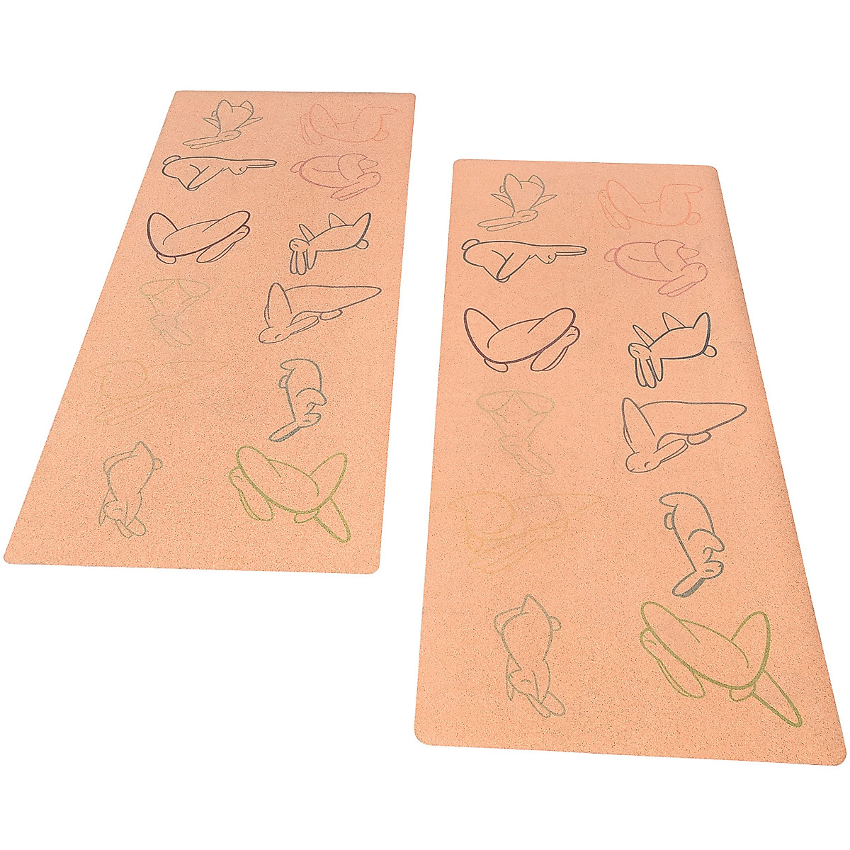 Constructive Playthings Bunny Cork Yoga Mat, Yoga Mat for Home and Classroom, Eco-Friendly Yoga Mat for Kids, Ages 3 Years & Older