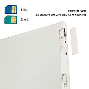 HEEPDD 10.1 Inch Tablet Silver Phone Tablet RAM 4GB 1280x800 ROM 64GB for Traveling (US Plug)