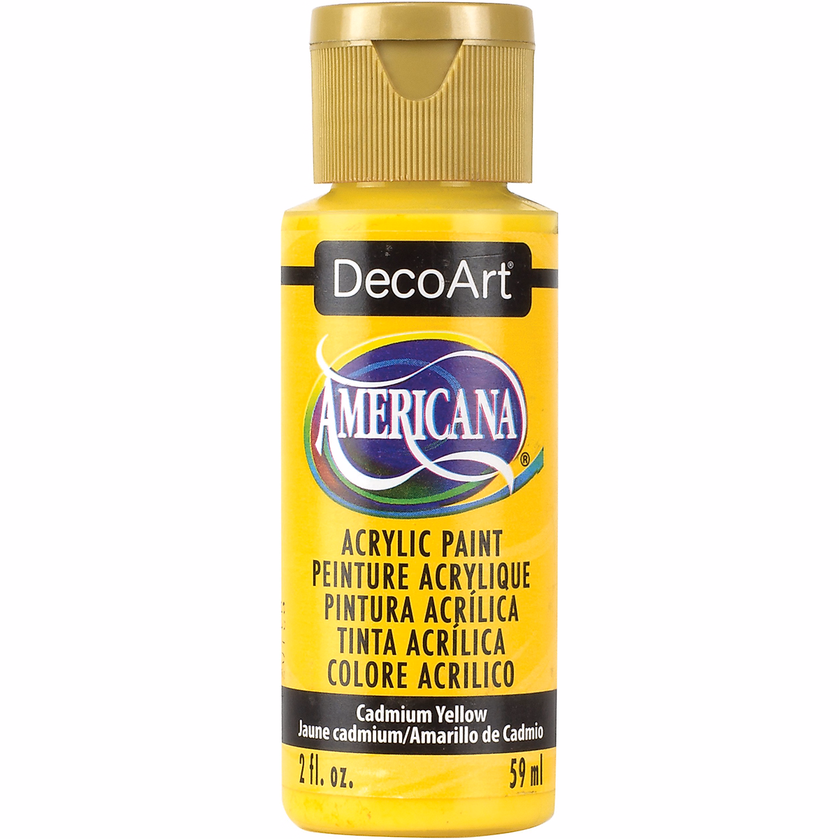 DecoArt Americana Acrylic Paint, 2-Ounce, Cadmium Yellow