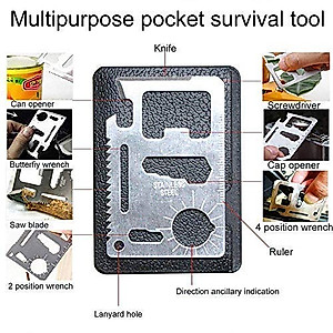 18 IN 1 Credit Card Multitool Survival Tool EDC Pocket Tool Set- Gifts for Fathers Men Gadgets Stocking Stuffers for Men…