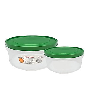 Large Food Storage Container 135 oz and 96 oz,Count 8 Plastic Food Storage Canisters Flour, Sugar, Baking Supplies Meal Prep BPA-Free (Green)2.8L/4L