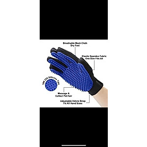 Pet grooming glove gentle deshedding brush (One size)