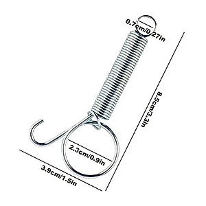 20PCS Spring Latch Hook for Cage Spring Cage Latch Metal Finger Spring Door Hook for Fixing Rabbit Birds Dog Cat Parrot Small Animal (3.34Inch)