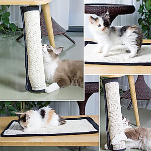 HAOZAIKEJI Cat Scratcher Mat Sofa Protector Natural Sisal Cat Scratching Mat Cat Scratch Couch Cover Heavy Duty Couch Guard Easy Installation Scratch Pad for Grinding Claws Protecting Furniture