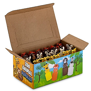 Bulk Animal Bubbles - (Pack of 24) Safari Party Favors, Mini Wand Bottles and Assorted Jungle Zoo Characters, Baby Showers, Themed Birthday, Goody Bag Toys for Kids