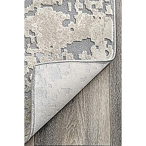 nuLOOM Abstract Contemporary Motto Area Rug, 4' x 6', Beige