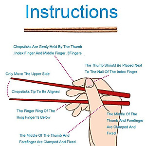 10-Pairs Wooden Chopsticks, Dishwasher Safe Chopstick,ReusableNatural Healthy, Chinese Classic Style for Kitchen, Dining Room, Gourmet, Noodles (9.8 Inch)