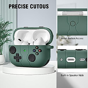 KOREDA Compatible with AirPods Pro 2nd Generation/1st Generation Case Cover with Cleaner Kit & Replacement Eartips (S/M/L), Classic Handheld Game Console Design Case for AirPod Pro 2023/2022/2019
