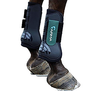 Shires Arma Tendon Boots Black/Green Pony