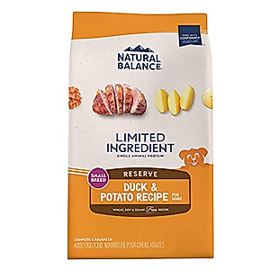 Natural Balance Limited Ingredient Small-Breed Adult Grain-Free Dry Dog Food, Duck & Potato Recipe, 4 Pound (Pack of 1)