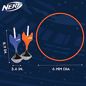 Nerf Soft Tip Lawn Dart Set, Outdoor Backyard Game for Kids & Adults, Includes 4 Lawn Darts, 2 Target Rings, Storage Bag, Fun & Safe Summer Activity for Beach, Yard, Camping, Pool