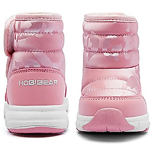 ODOUK Toddler Snow Boots for Girls Boys Cold Weather Outdoor Warm Waterproof Winter Boots Pink Size 4.5
