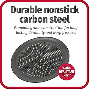 GoodCook AirPerfect 14'' Nonstick Carbon Steel Large Pizza Pan, Gray (4483)