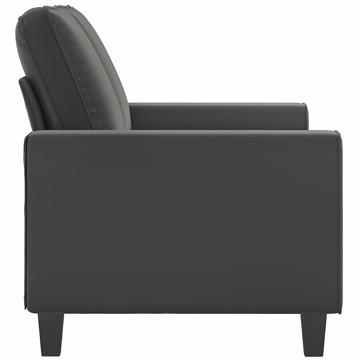 SKM 2-Seater Sofa Dark Gray 47.2" Microfiber Fabric (22 KG/48.4 LBS)-8977