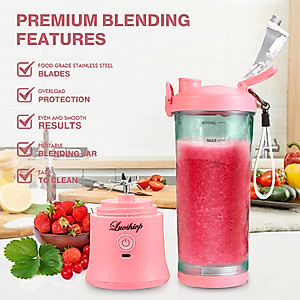 Portable Blender,22 Oz Mini Blender for Shakes and Smoothies,Personal Blender with Rechargeable USB,Fruit,Smoothie,Baby Food Mixing Machine Blender With 6 Blades,for Home,Kitchen,Travel,Sports