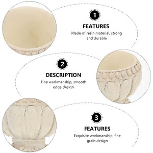 Yardwe Cute Flower Pots Pots Accessories Plant Pot Flowerpot Garden Resin Succulent Planter Bonsai Plant Holder for Home Office Desk Mini Ornament Small Succulent Houseplant