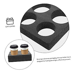 SWOOMEY 2Pcs Drink Cup Holder Drinks Coffee Mug Coffee Tray Beverages Cup Holder Tray Drink Holder for Delivery Takeout Cup Holders Drink Carrier Cup Tray Accessories Milk Tea Pearl Cotton