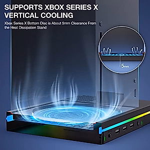 Cooling Charging Stand for Xbox Series X/S with 2 Headset Stand, Luckit Vertical Dual Controller Charger Station Dock Accessories with Cooling Fan, Fast Charging Station with 3 HUB USB Ports