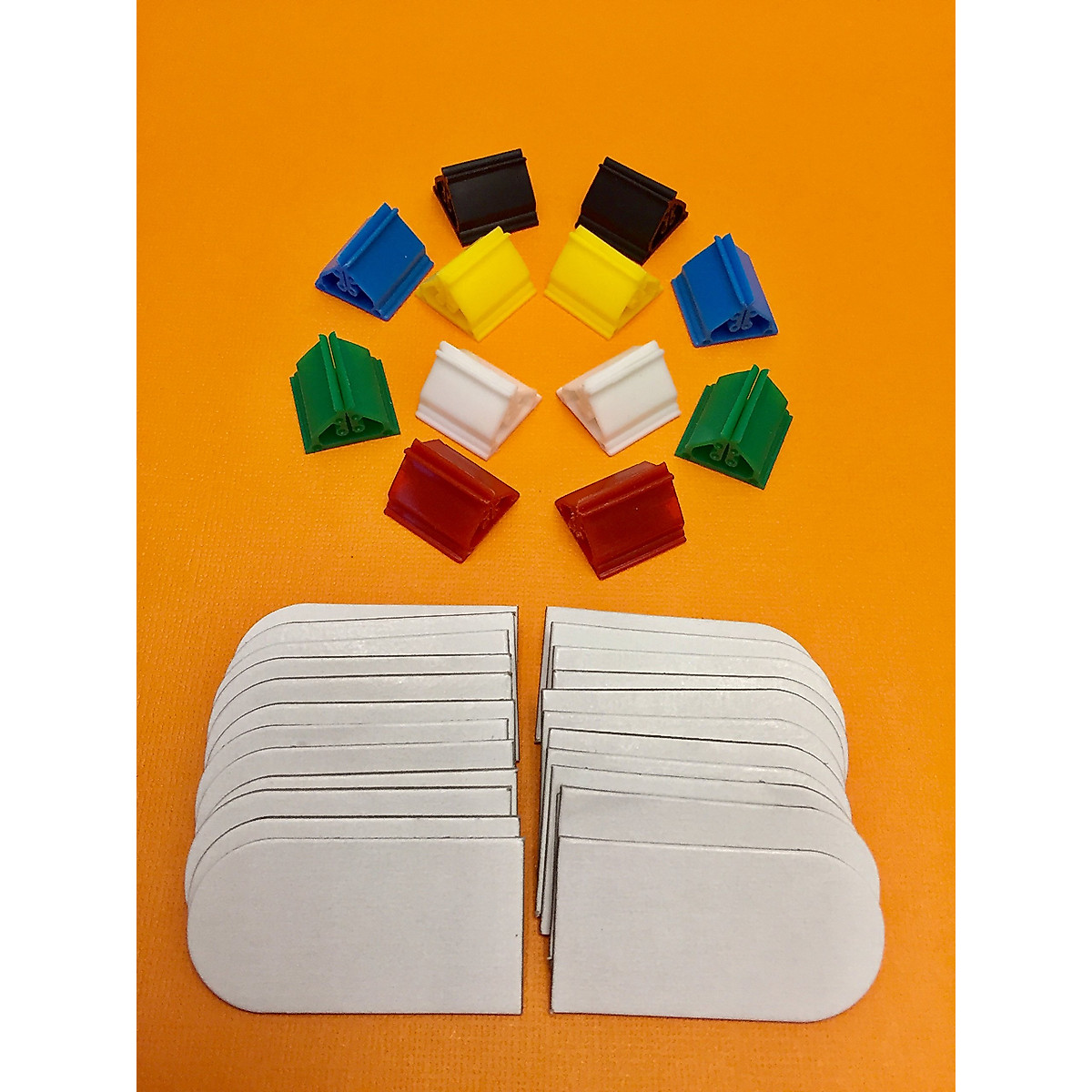 Game Board Markers - 12 Stands Plus 24 White Die Cut Cards - Board Game Card Stand -DIY Game Board Pieces - Yardware etcetera