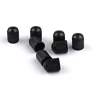 Generic Black Tire Valve Cap, 5 Pcs, Universal Fit, Passenger Car & Motorbike Compatible, Plastic Material