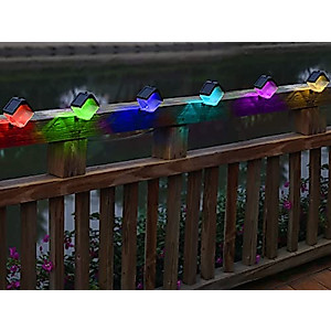 ELELINK Solar Hanging Lights Decorative Lamp White/RGB Mode Lighting for Christmas Tree Patio Garden Fence Post, Fixture with Wall Mount Kit & Hanging Clipper