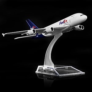 24-Hours Airplane Model Federal A380 Plane Model Alloy Metal Aircraft Model Birthday Gift Plane Models Chiristmas Gift 1:400