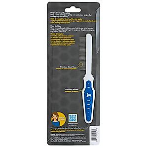 JW Pet GripSoft Cat Comb - Medium & Long Haired Cat Brush for Shedding & Tangle Removal