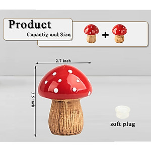 Mushroom Salt And Pepper Shakers Set Ceramic Salt Pepper Shakers Container Red Salt Pepper Shaker Set Salt Shakers For Kitchen Salt And Pepper Jar