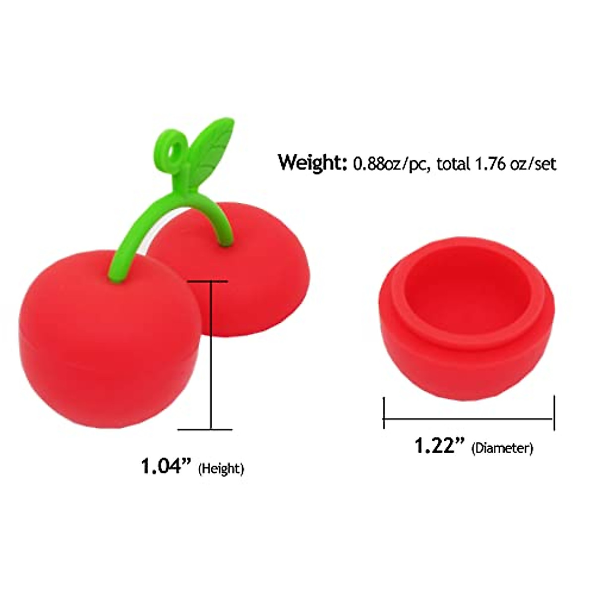 vitakiwi 10ml Cherry Silicone Wax Container Non-stick Jars (2)