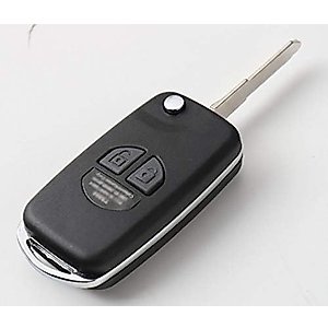 BEESCLOVER Folding Remote Key Case Shell for Suz-uki JIMNY SX4 Swift 2 Button Flip with Button Pad for Auto Accessory