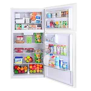 Kenmore 30 in. 18.1 cu. ft. Capacity Refrigerator/Freezer with Adjustable Glass Shelving, Humidity Control Crispers, Ice Maker, ENERGY STAR Certified, White