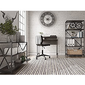 Signature Design by Ashley Freedan Home Office Desk, 36"W x 20"D x 36"H, Dark Gray