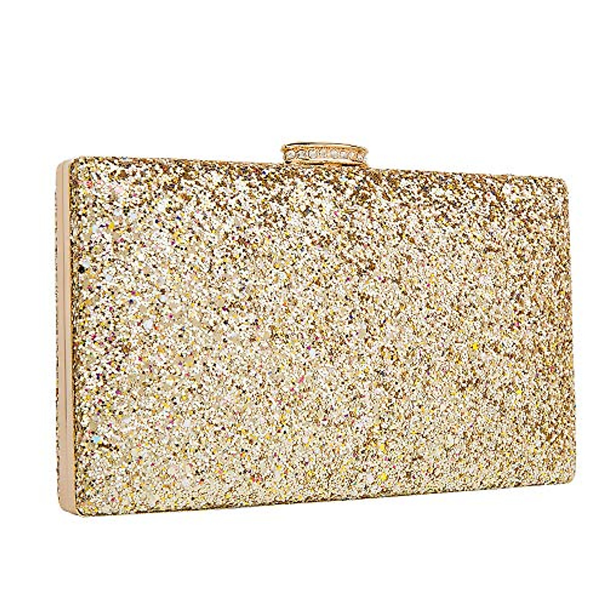 CARIEDO Women's Sparkling Clutch Purse Elegant Glitter Evening Bags Bling Evening Handbag for Dance Wedding Party Prom Bride (Gold)