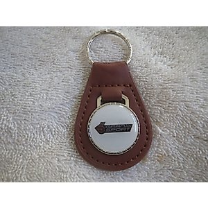 1982-1987 REGAL GRAN NATIONAL GRAN SPORT LOGO LEATHER KEYCHAIN - BROWN