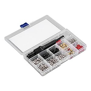 366 Pcs Computer Screw Set Motherboard Screw Kit Computer Screw Set Motherboard Standoffs Screw Kit with Screwdriver Brush