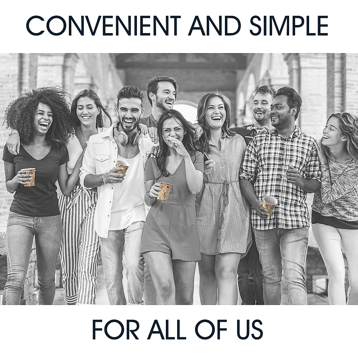 SheriffDrink Disposable Coffee Cups 8 oz Brown Paper Cups Printed Paper Cups Hot Beverage Paper Cup 8oz Colored Paper Cups Tea Cup Eco Friendly Paper Cups Pack of 50