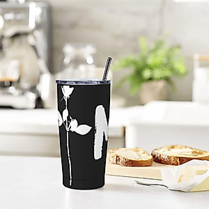 KMATELONE Depeche Music Mode Cup Stainless Steel Vacuum Insulated Travel Mug With Lid and Straw Cups Thermal Coffee 20 Oz