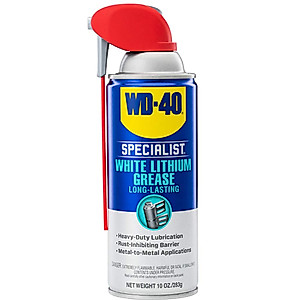 WD-40 Specialist White Lithium Grease Spray with Smart Straw Sprays 2 Ways, 10 OZ [6-Pack] & Specialist Silicone Lubricant with Smart Straw Sprays 2 Ways, 11 OZ