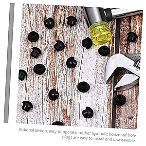 Horizontal Rubber Oil Plugs Car Jacks Car Jack 120 Pcs Jack Plug Car Lift Jack Car Accessory Rubber Horizontal Black Car Accessories Auto Accessories Hydraulic Filler Bung