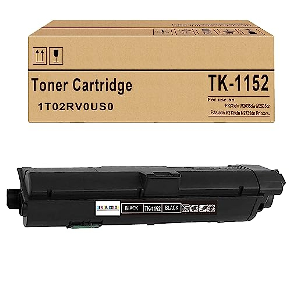 TK-1152 (1T02RV0US0) TK1152 Black Toner Cartridge Compatible for Kyocera P2235dw M2635dw P2235dn M2635dn M2135dn M2735dn Printer (Black,1 Pack) No Damage to The Machine,No Fading,No Streak.