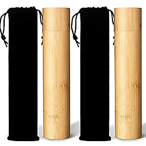 4 Pieces Bamboo Scattering Cremation Ash Scattering Urns for Human Adult Small Urns Tube Keepsake Urn and Black Velvet Bag Scattering Urns Human Ashes Caskets for Humans Male Women PET Dog Cat Ashes