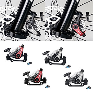Aluminium Alloy Mechanical Disc Brake E-Bikes Bilateral Piston Drive Mountain Bikes Double Drive Front Disc Brake Set Front And Rear Disc Brakes Bike Disc Calipers Mountain Bike Double Drive Front Set