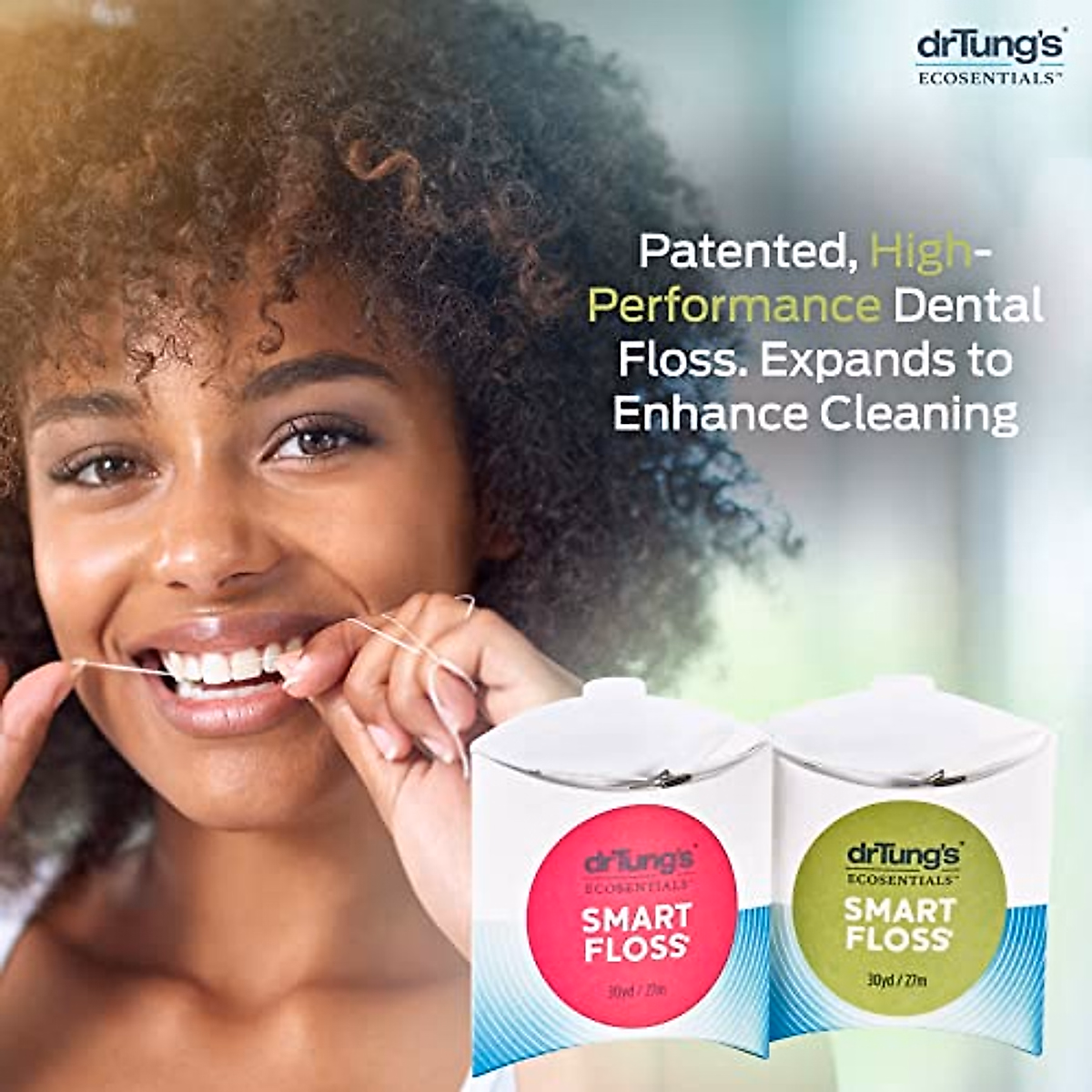 Dr. Tung's Smart Floss, 30 yds, Natural Cardamom Flavor 1 ea Colors May Vary (Pack of 10)