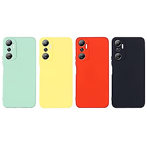 Case for Infinix Hot 20, Liquid Silicone Protective Phone Case for Infinix Hot 20 with Silicone Lanyard, Slim Thin Soft Shockproof Cover for Infinix Hot 20 Silicone Case Red