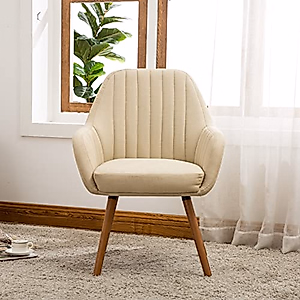 Roundhill Furniture Tuchico Contemporary Fabric Accent Chair, Arm Rest, Tan