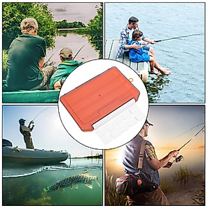 Yuecoom Fishing Tackle Storage, Single‑Layer Insert Lure Box Fishing Tackle Box, Fishing Utility Box with Removable Dividers (Orange)