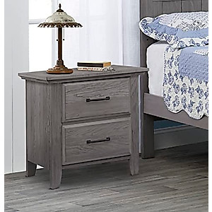 Soho Baby Chandler Premium 2-Drawer Nightstand, Graphite Gray