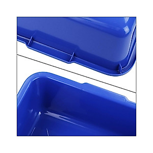 Obstnny 8 L Small Commercial Bus Box, Plastic Wash Tub Basin, 5 Packs, Navy Blue